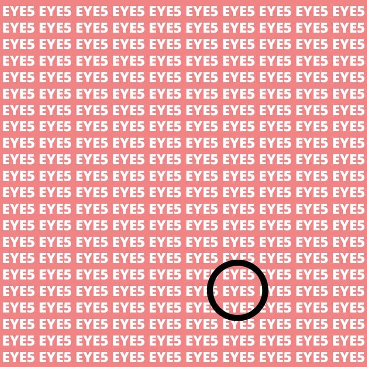 Quick Eye Test: Can You Spot the Word "EYES" in 15 Seconds?